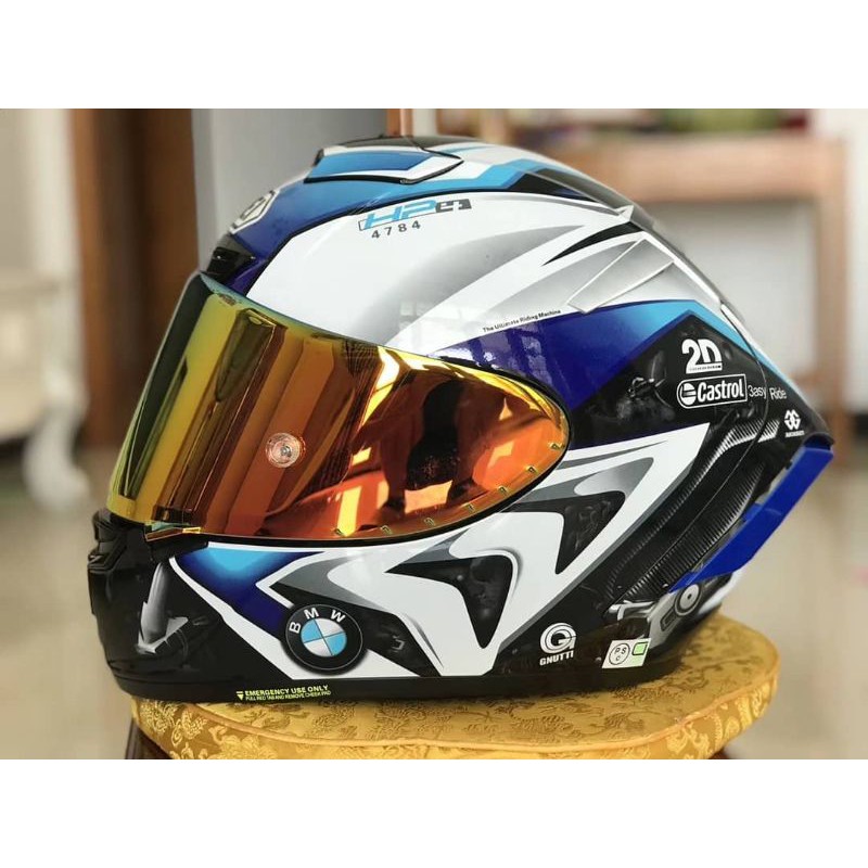 Free Visor!! SHOEI X14 BMW HP4 S1000RR Japan Protect Track Sukan Rider Racing Motorcycle Sport ...
