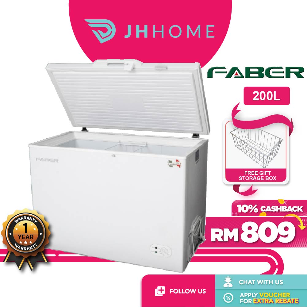 Faber 200L Chest Freezer/Fridge FZ-F228(N) | Shopee Malaysia