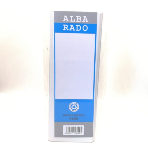 Alba Rado 80MM PVC 2D White Ring File A4/F4 Insert Binder P80D Fail ...