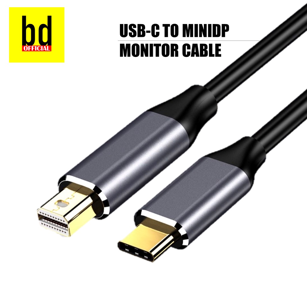 USB-C to Mini DisplayPort 4K@60Hz 1.8M Thunderbolt 3 Compatible for ...