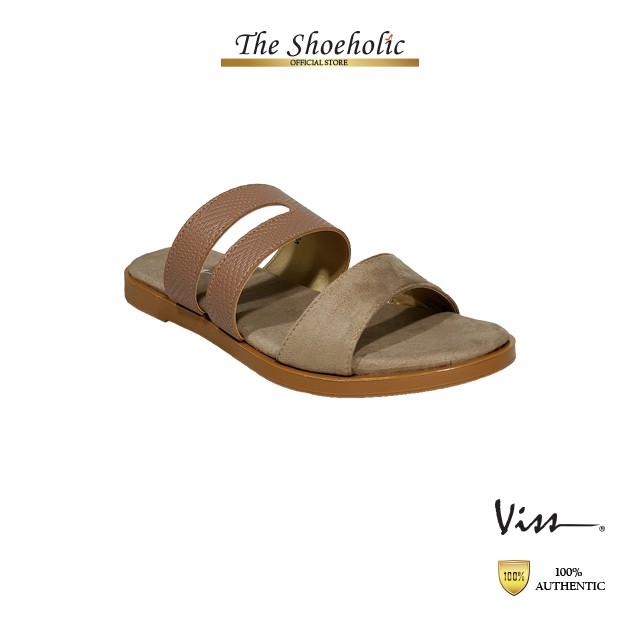 Viss Ladies Sandal Shoes VS23245 (Milo/Red/Navy) | Shopee Malaysia