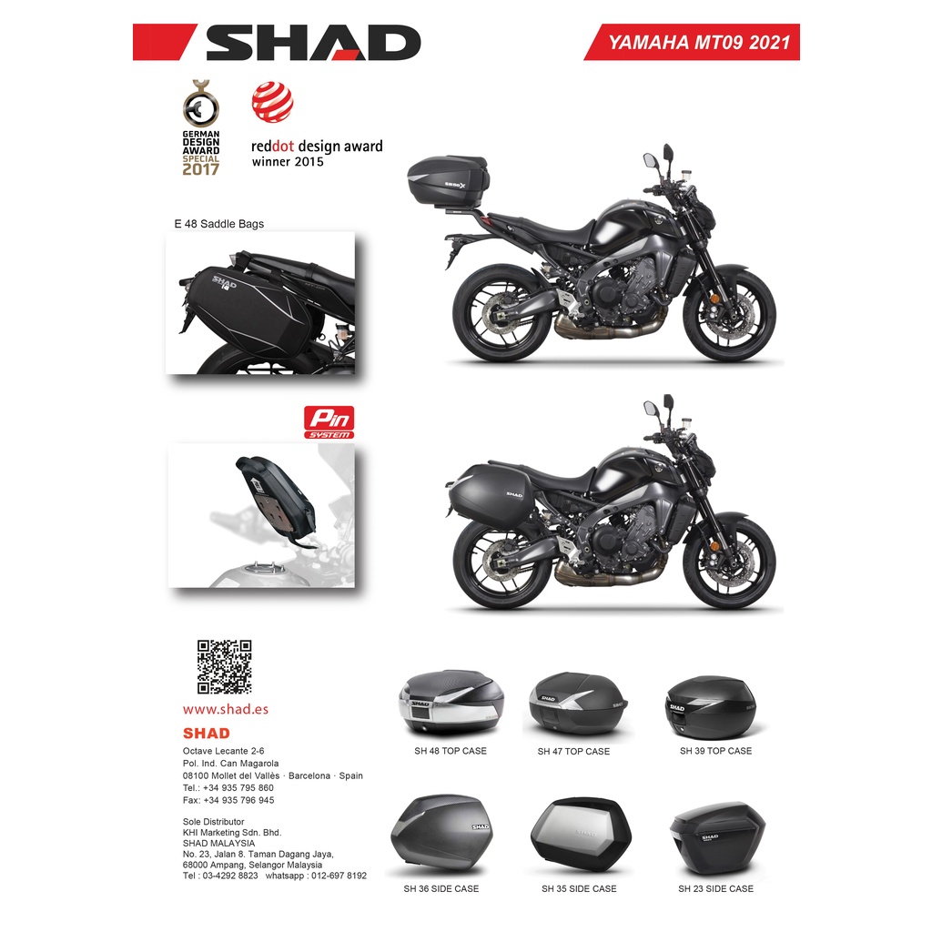 SHAD BOX FOR YAMAHA MT09 - 21-22' (V3) | Shopee Malaysia