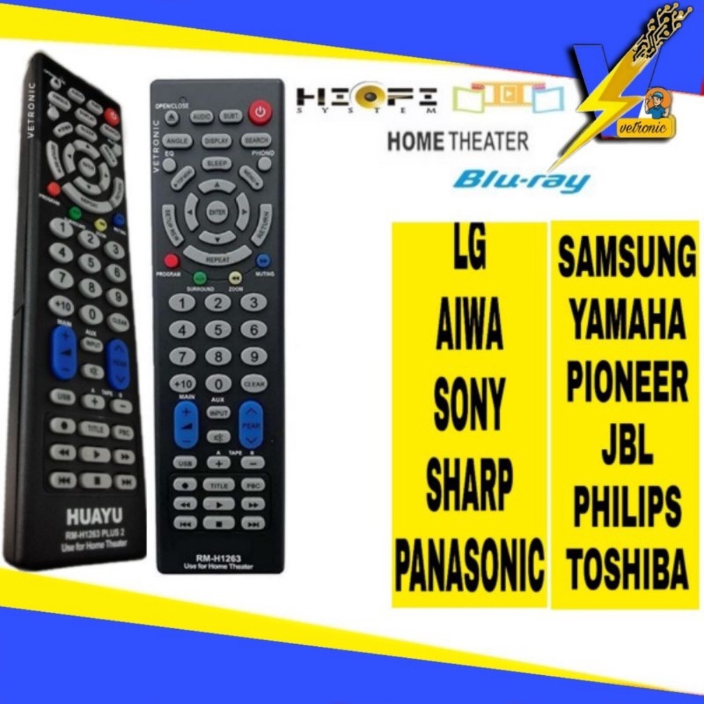 HUAYU Home Theater All in 1 Universal Remote Control (RM-H1263) | Shopee Malaysia