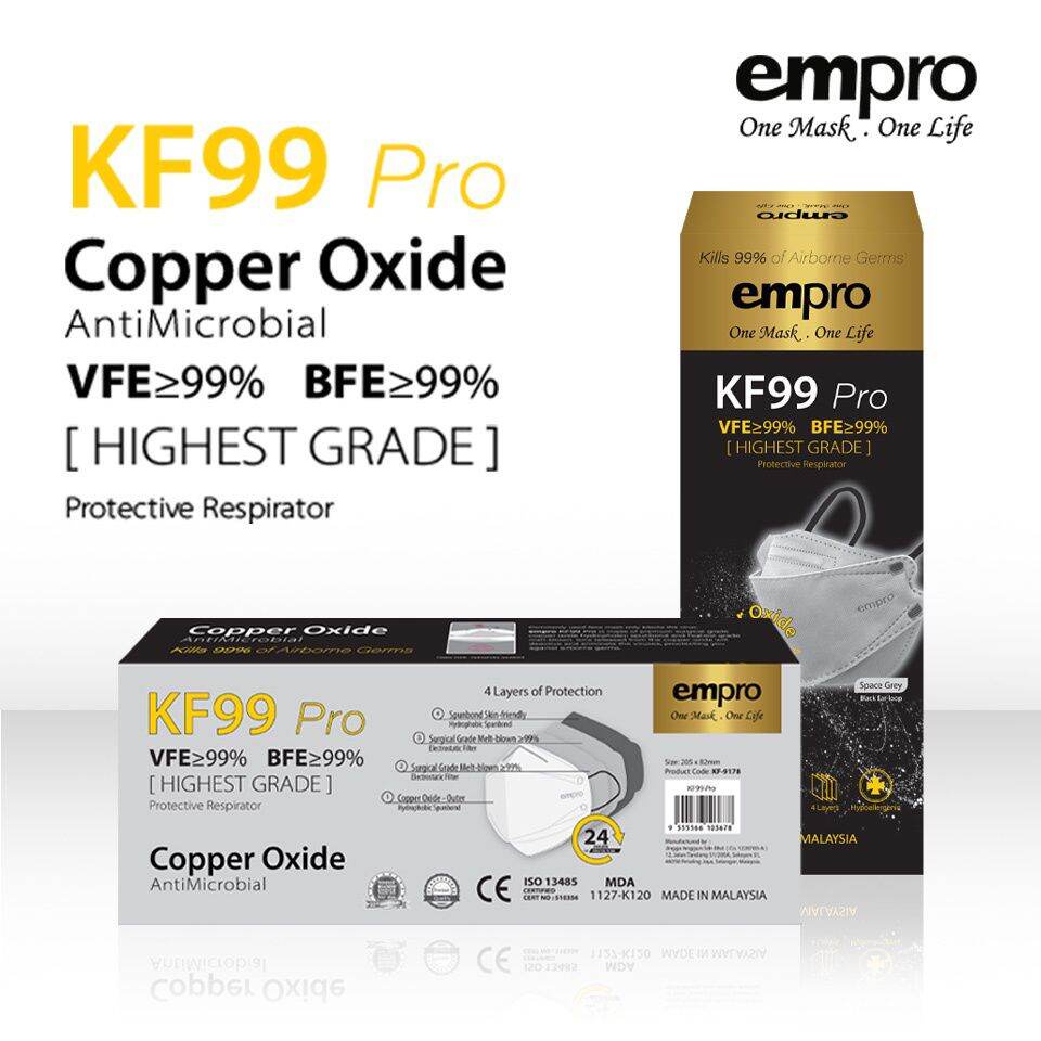 Empro KF99 Pro 4ply Surgical Face Mask With Copper Oxide {12pieces ...