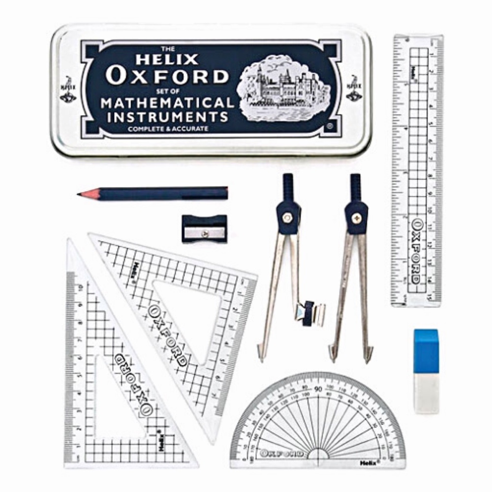 Helix Oxford Mathematical Instruments Set/ Geometrical Set (9pcs ...