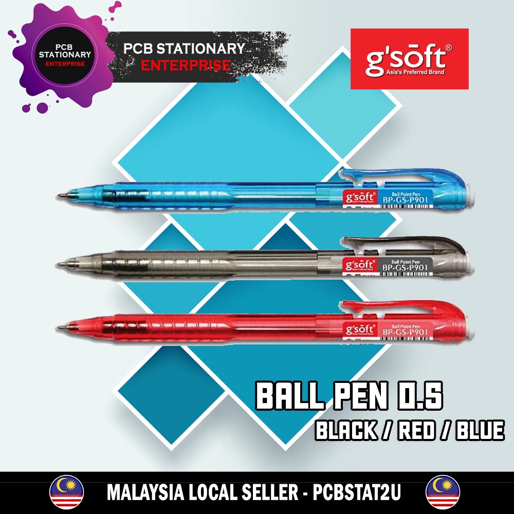 GSoft Retractable Ball Point Pen BP-GS-P901 0.5 mm / 0.7mm | Shopee ...