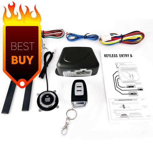 Car SUV Switch Keyless Entry Engine Start Alarm System with One Remote ...