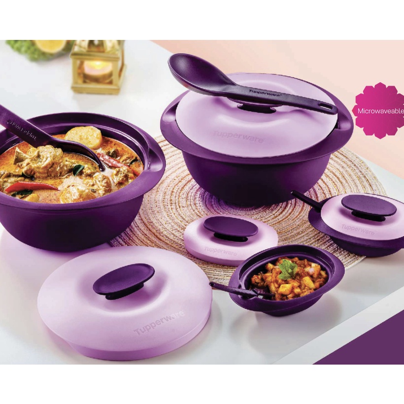 TUPPERWARE PURPLE ROYALE ROUND SERVER (2pc) | Shopee Malaysia