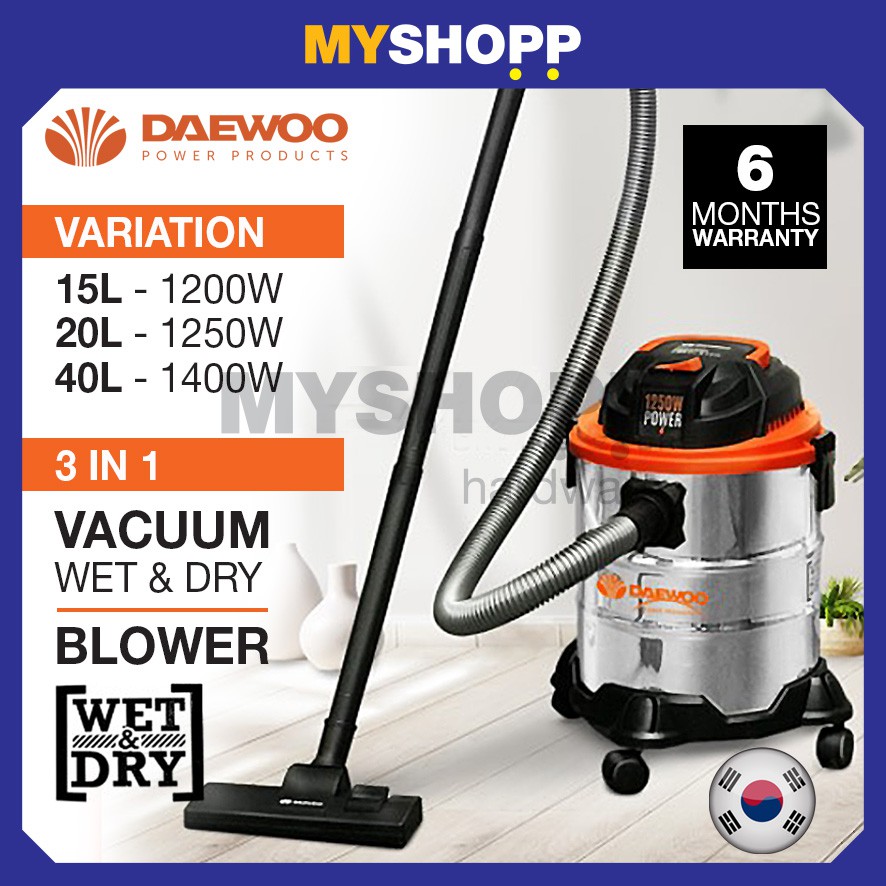Daewoo 3in1 Pro Vacuum Cleaner Series | 15L / 20L / 40L | Wet & Dry ...
