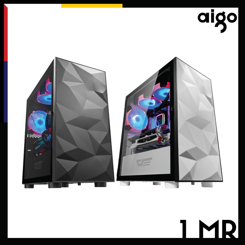 AIGO DarkFlash DLM 21 mATX Case Magnetic Hinged Door & Tempered Glass ...