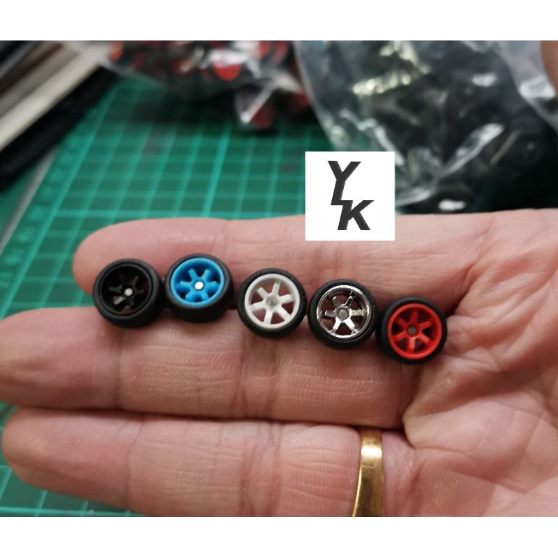 1/64 rubber Tayar rim -TE37 slim type | Shopee Malaysia