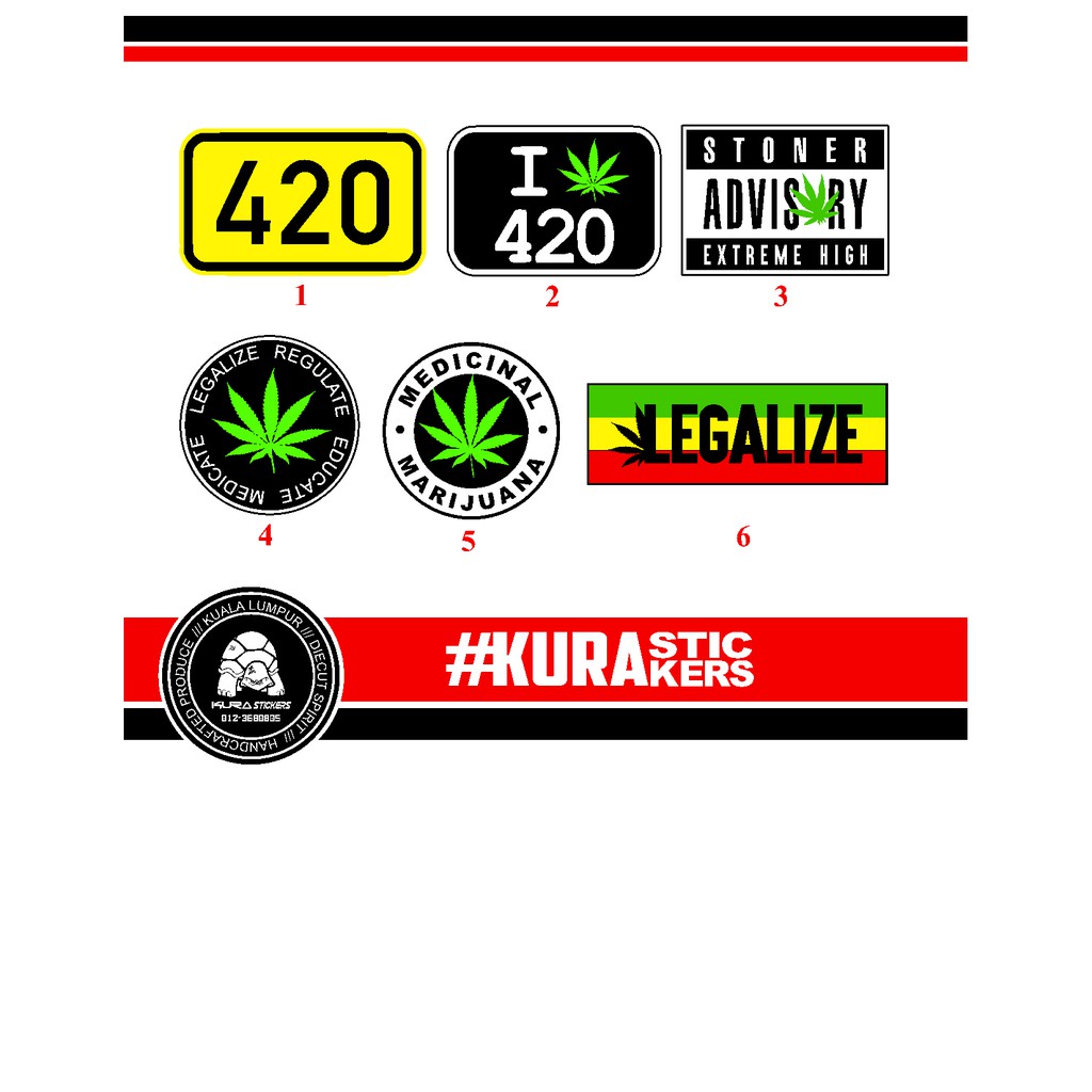 STIKER KERETA, STIKER MOTOR. STIKER 420 | Shopee Malaysia