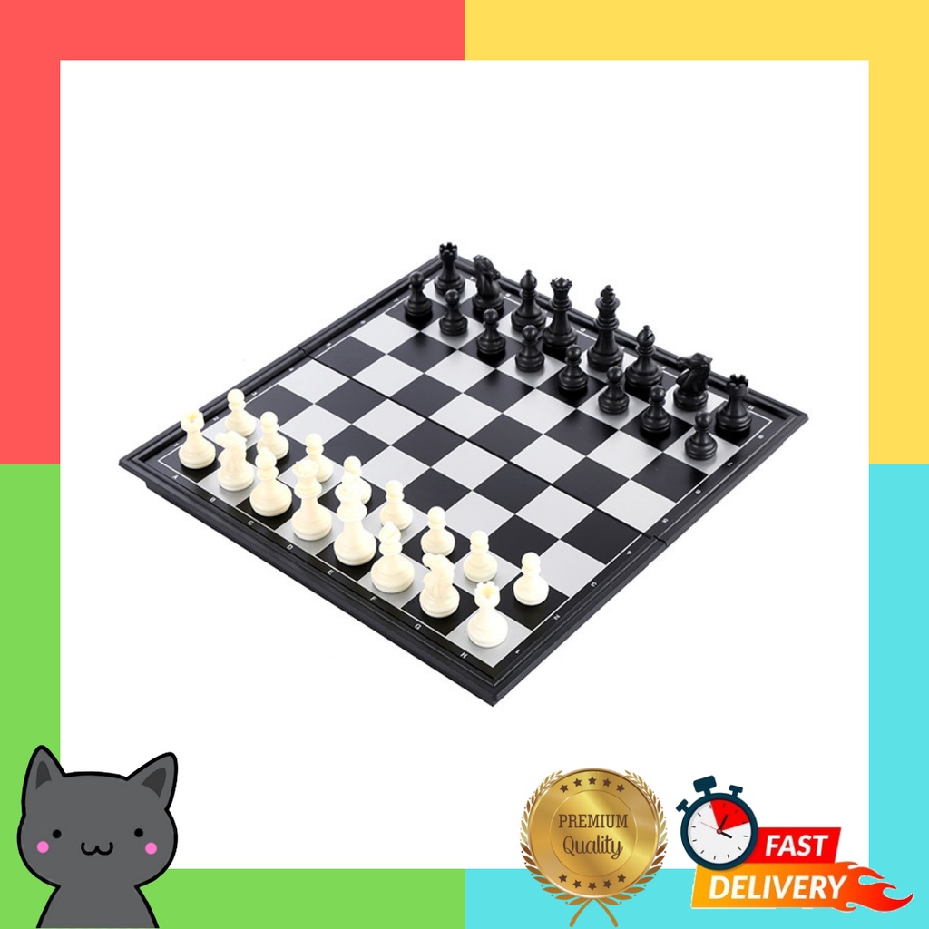 👑Folding Magnetic Board Chess Set / Set Papan Catur Boleh Lipat ...
