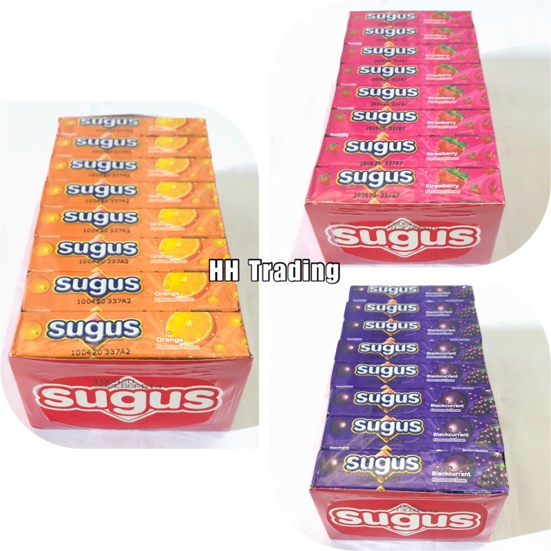 30g x 24’s SUGUS CHEWY CANDY [ORANGE / STRAWBERRY / BLACKCURRANT ...