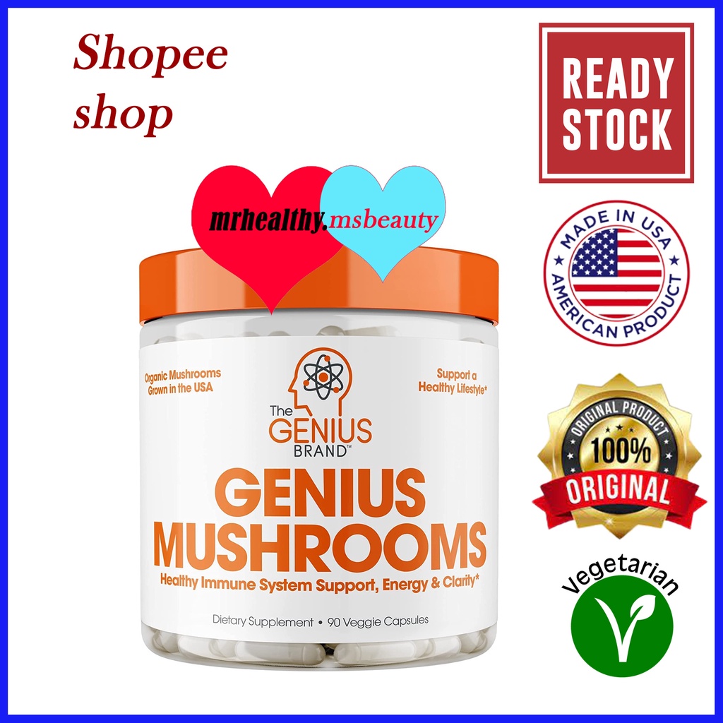 Genius Mushrooms – Lions Mane, Cordyceps and Reishi – Immune System ...