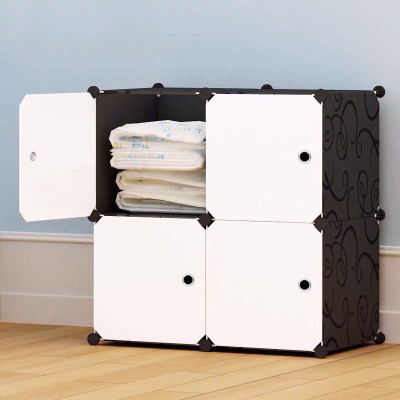 Almari Pakaian Baju Kain Simpan Barang Wardrobe Plastic Plastik Storage ...