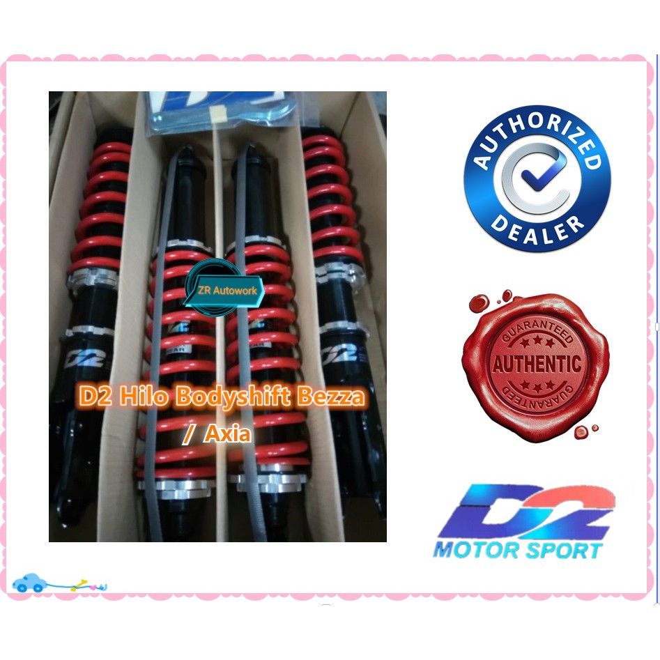 Ready Stock D2 racing High low bodyshift Perodua Axia/ Bezza F+R ...