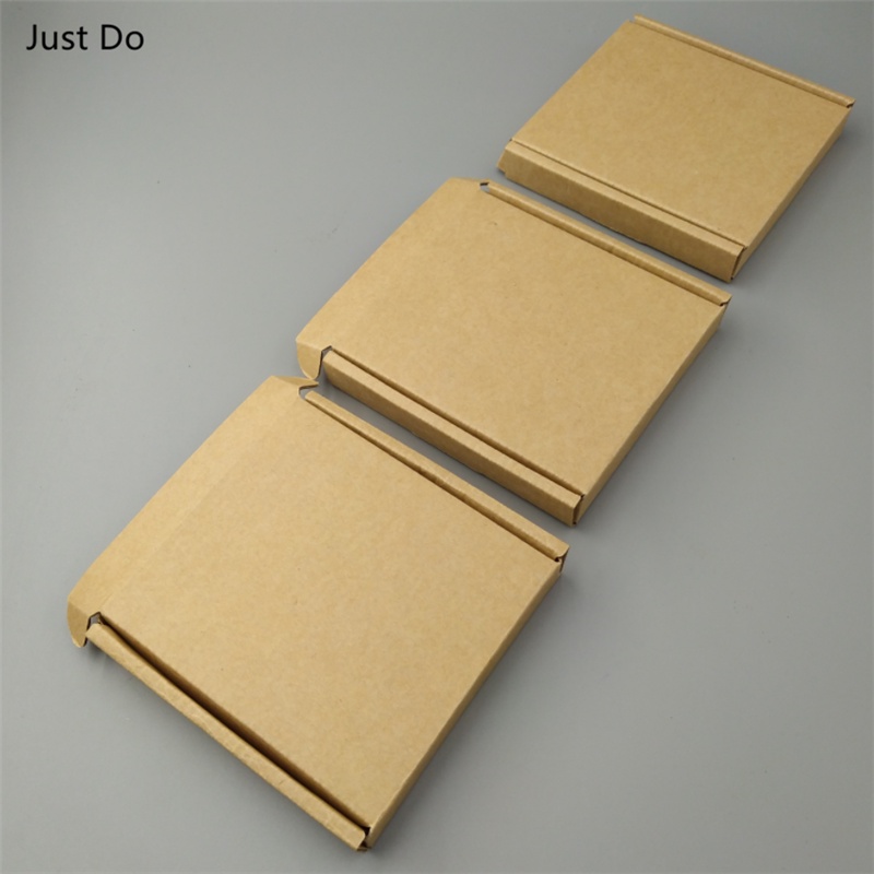 100pcs 2cm height Square Kraft Shipping Corrugated Boxes for Delivery ...