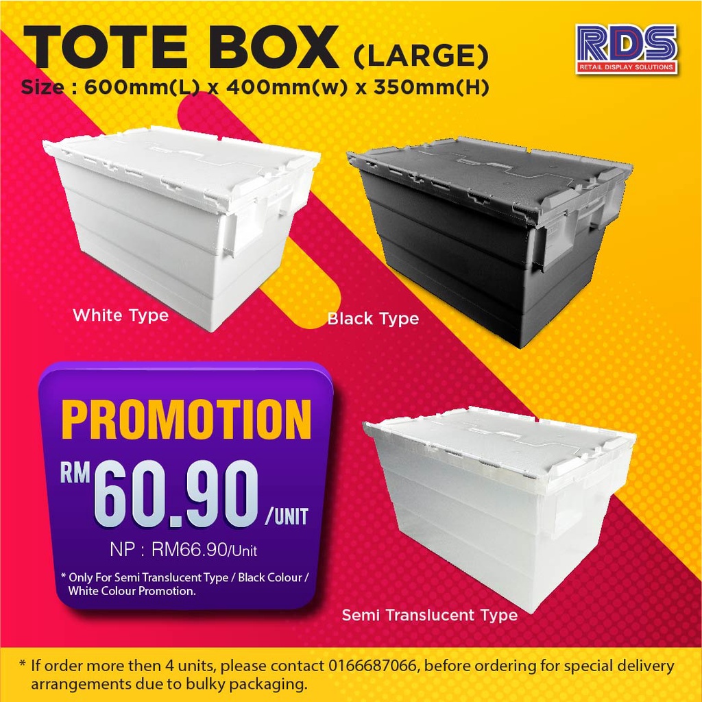 Security Tote Box Retail Shop Storage Box Plastic Container Logistics ...