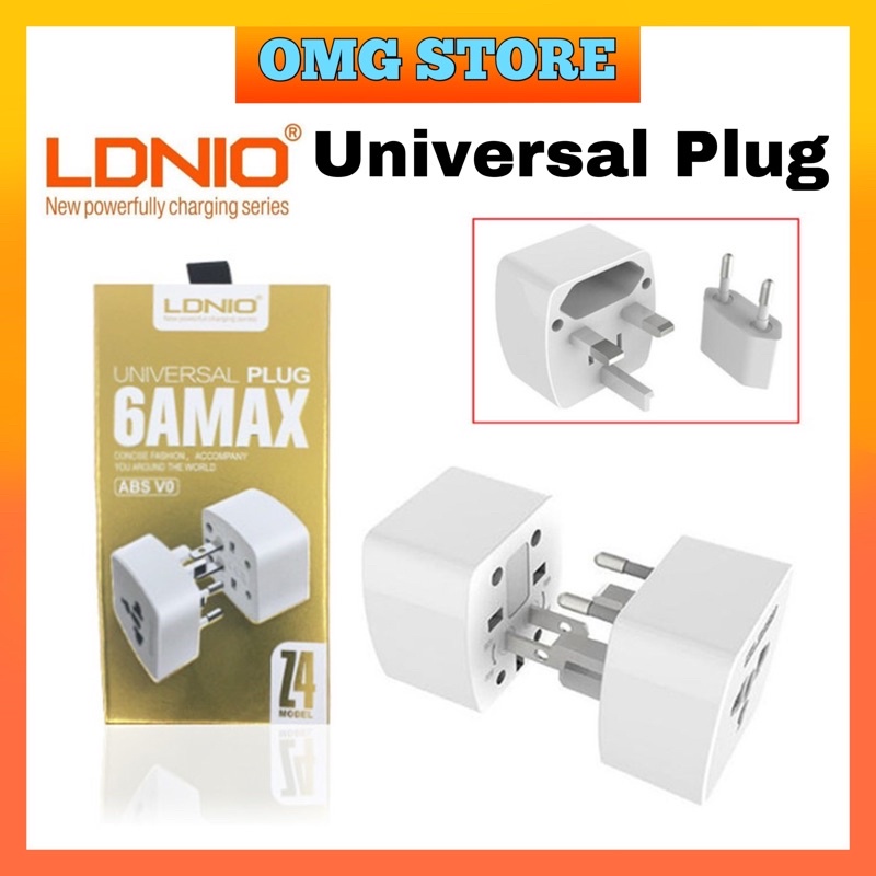 LDNIO Z4 Universal Plug Adapter Travel adapter Converter with UK/EU/US ...