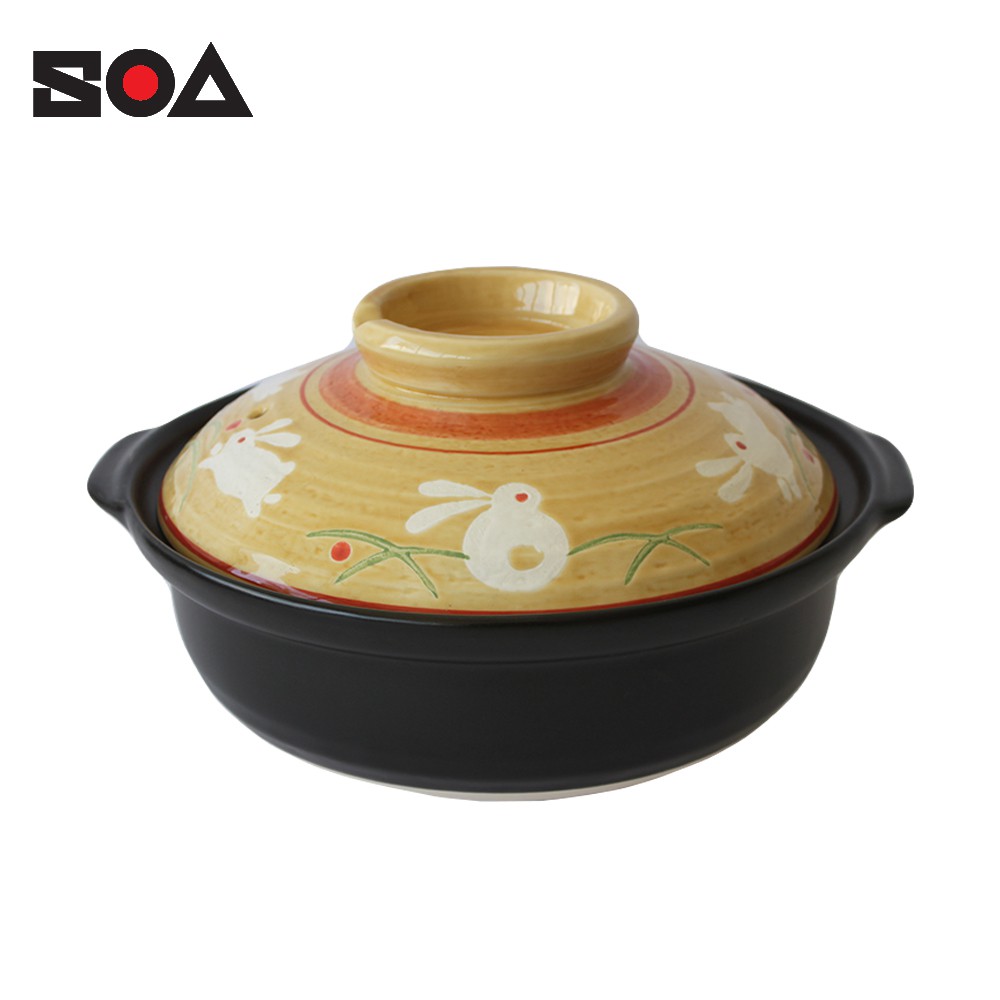SOA Sand Casserole KISETO USAGI Japanese Ceramic Pots Claypot Nabe ...