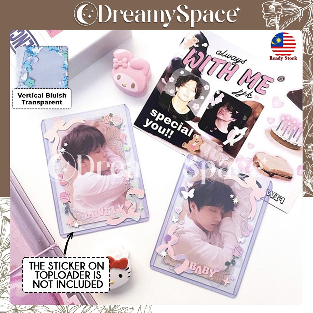 DreamySpace Ins Photocard Toploader Bluish Transparent Card Holder ...