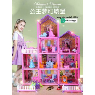 BARBIE DOLL HOUSE TOY PRINCESS CASTLE DIY DOLLHOUSE PRINCESS MANSION ...