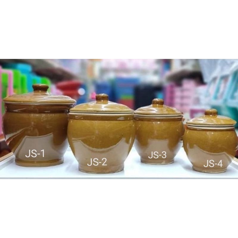 Bekas Garam Tanah Liat/Spice Seasoning Ceramic Container/Salt Pot/Pasu ...