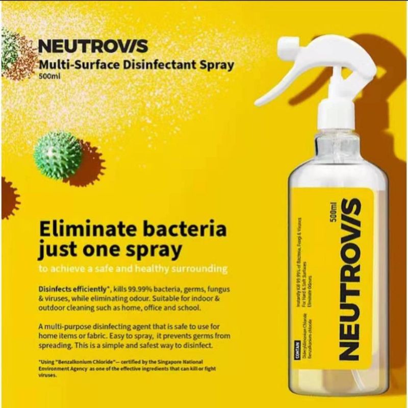 Neutrovis Sanitizer/ Neutrovis Multi-Surface Disinfectant Spray (500ml ...