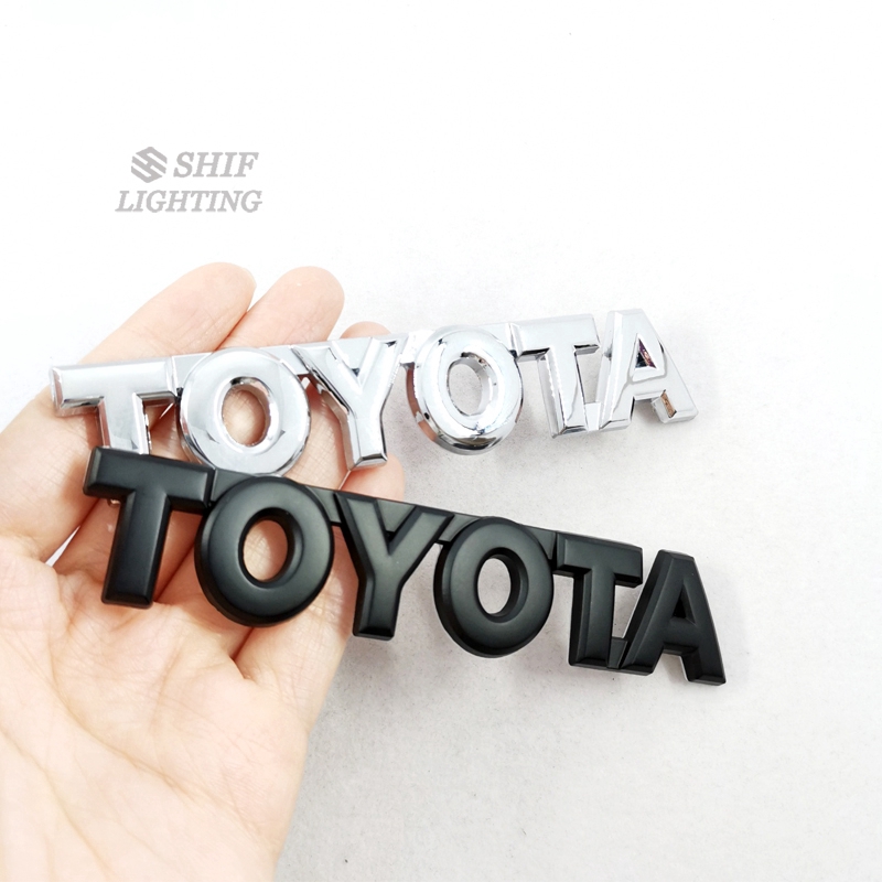 1 x Metal Chrome TOYOTA Logo Letter Car Auto Rear Trunk Emblem Badge ...