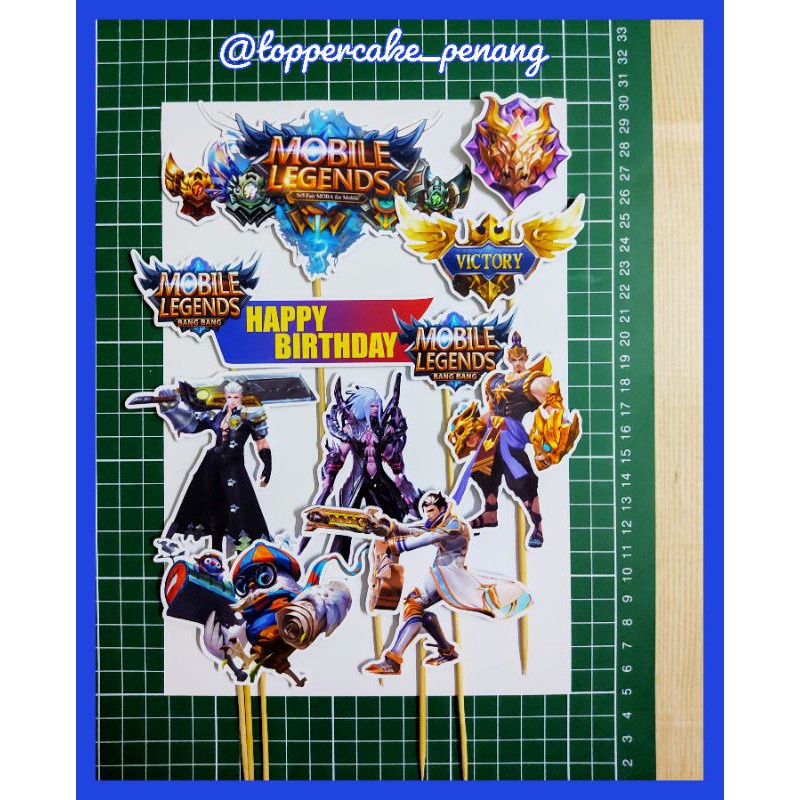 Mobile Legend Game Happy Birthday Decoration Set Cake Topper for ...