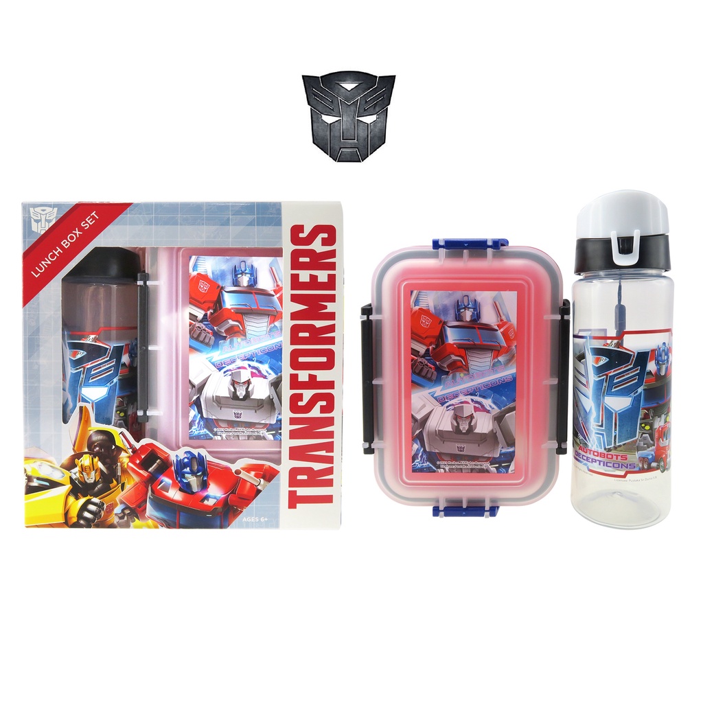 🌟New! Transformers Autobots Lunch Box / Bekas Makan Set With Spoon ...