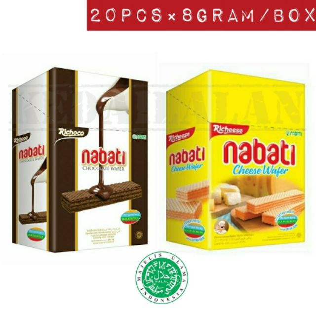 [20pcs]RICHEESE Nabati Cheese Wafer/RICHOCO Nabati Chocolate Wafer 8g | Shopee Malaysia