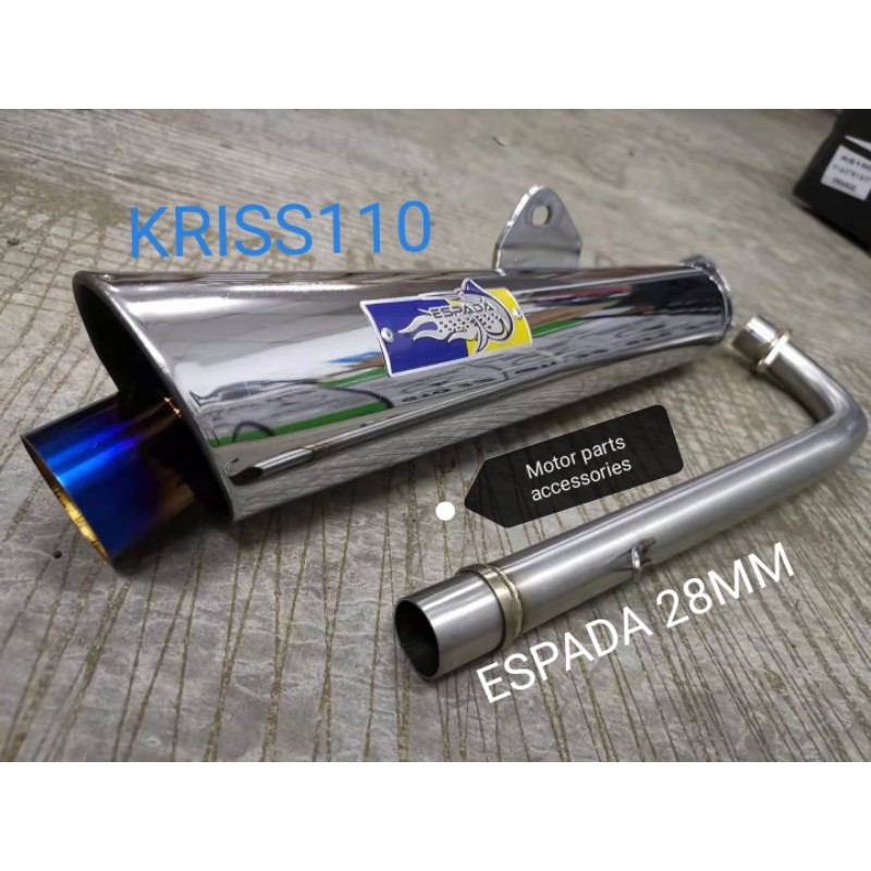 KRISS110 EXHAUST PIPE ESPADA E4 RACING 28MM🏁 💯🏁 | Shopee Malaysia
