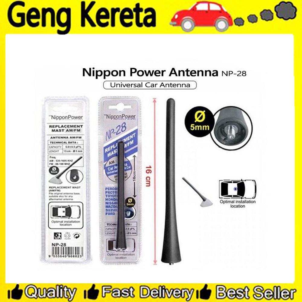 Fully Automatic AM / FM Antenna Replacement Nippon Power (NP-28 / NP-29) | Shopee Malaysia