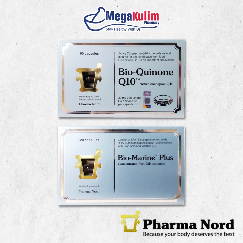 Pharma Nord Bio-Quinone Q10 30mg 2X30 Cap / Bio-Marine Plus 4X30 Cap ...