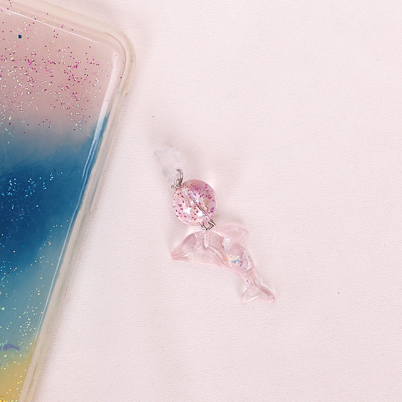 Fashion Lovely Cute Dolphin dust plug iPhone dust plug type-C mobile ...