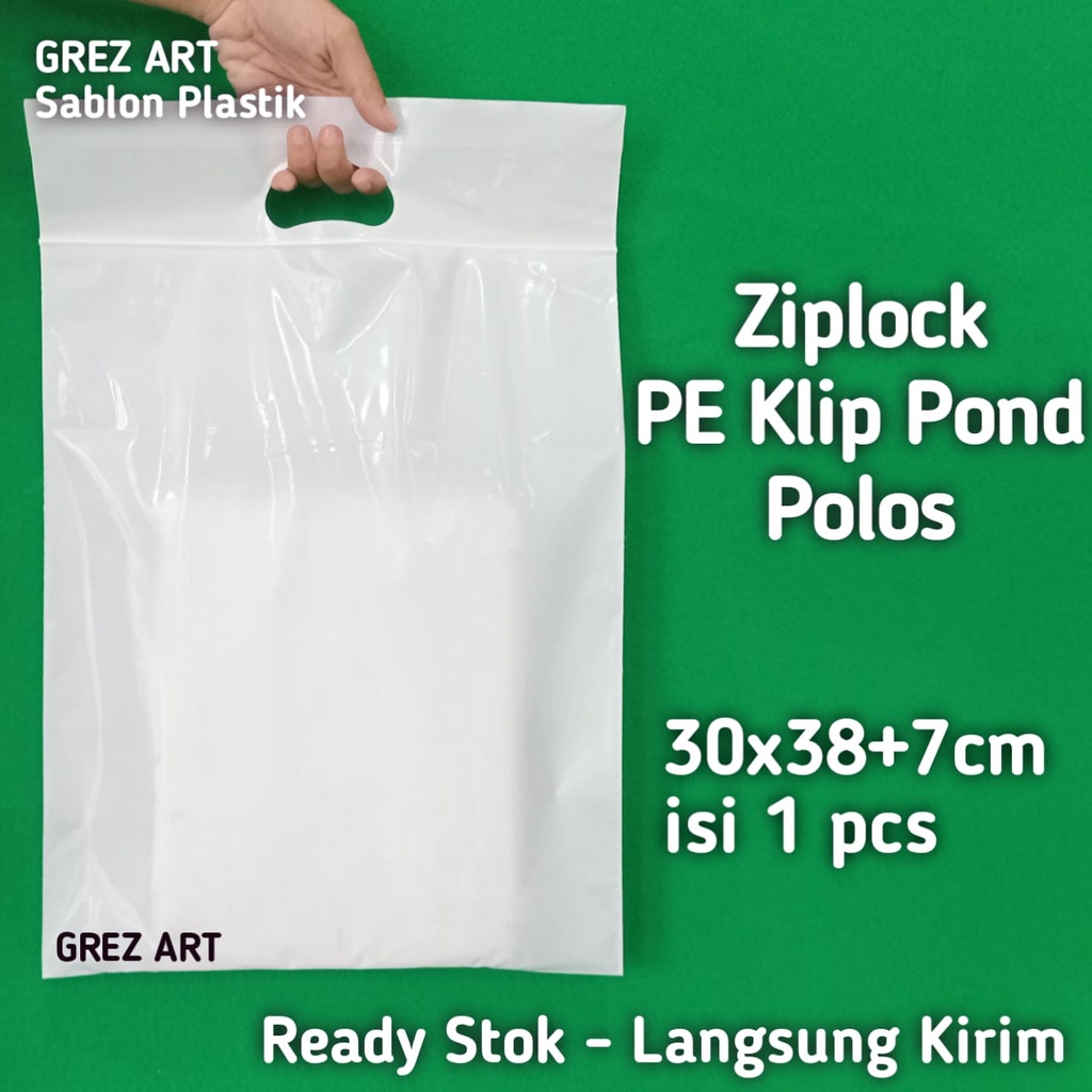 Plastic ZIPLOCK Clip POND 30x38+7 (1Pcs) | Shopee Malaysia