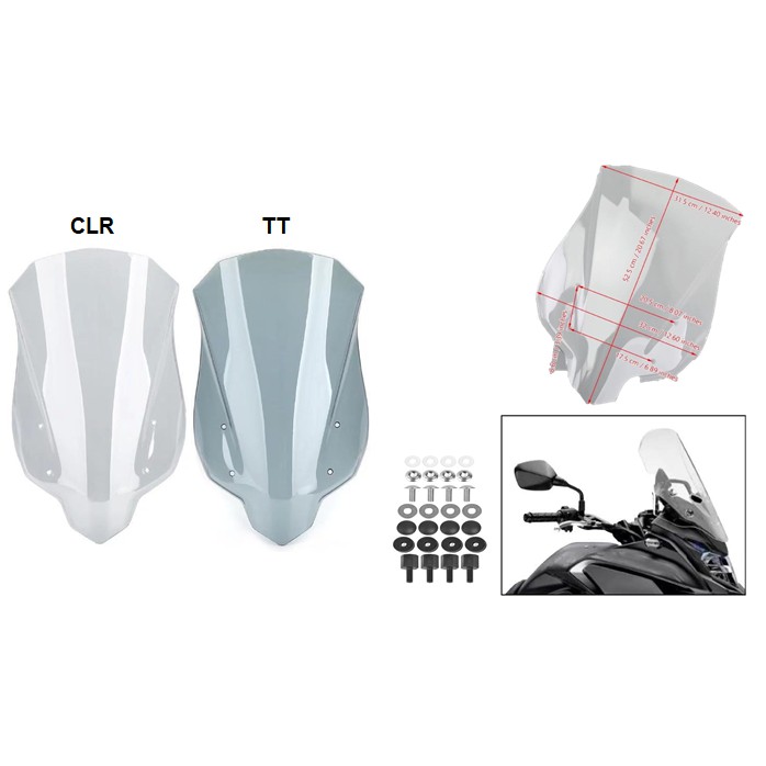HONDA CB500X CB 5001X WINDSHIELD 2016 2019 WITH BRACKET AND SCREW ...