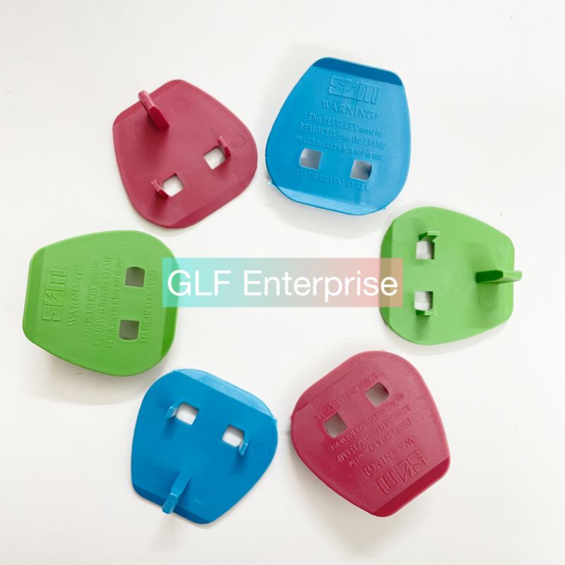 3 Pcs - Colourful Multi 2 Pin Plug to 3 Pin Converter Adaptor Safety ...