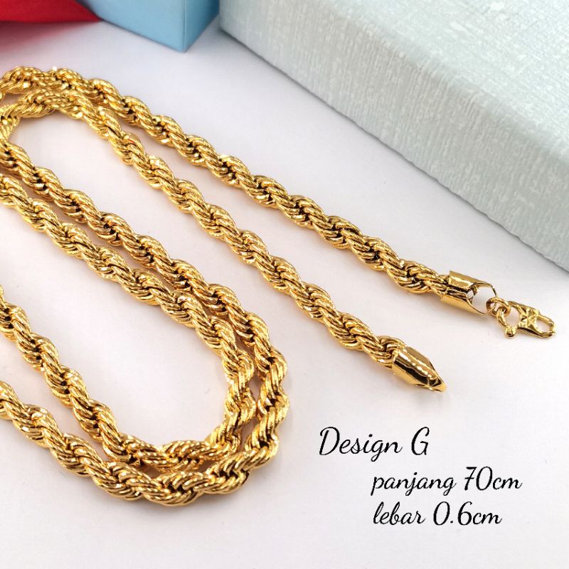 Elena Emas Korea Necklace - Rantai Dewasa Design Pintal ( EN23 )( EN76 ) | Shopee Malaysia