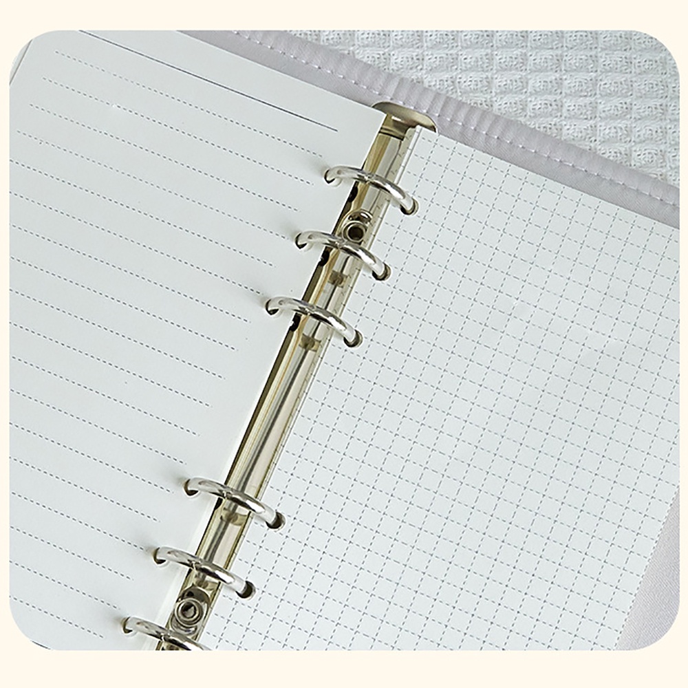 A5/A6 Cloth Loose Leaf 6 Ring Binder Notebook Inner Core Cover Note ...