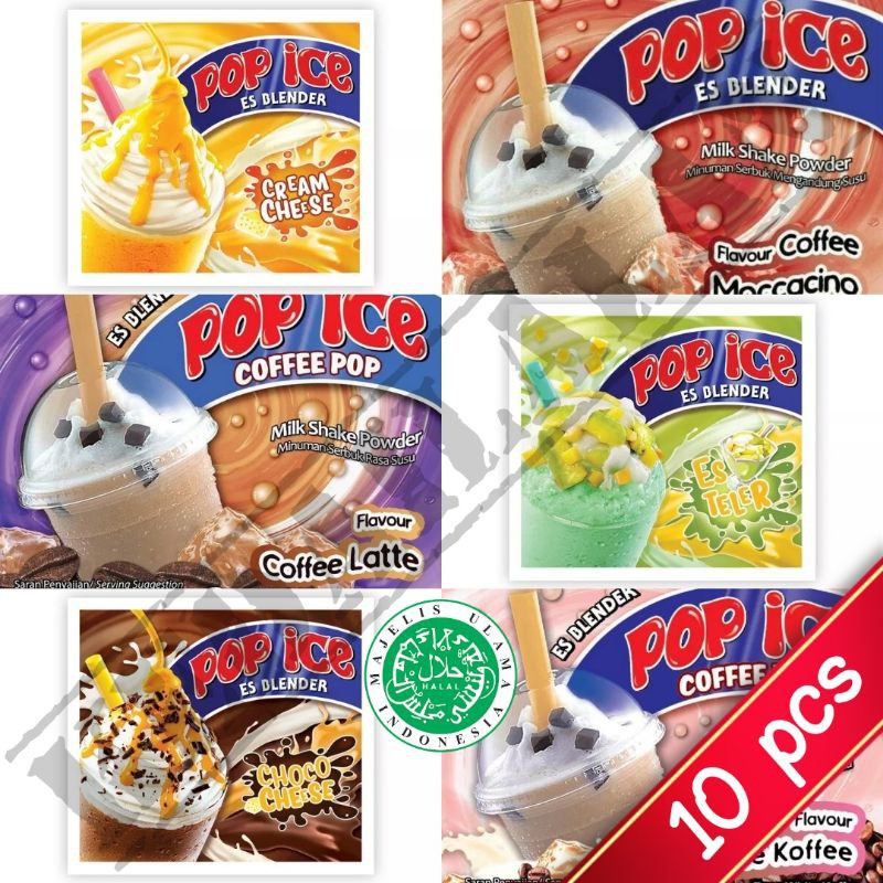 [10 pcs] POP ICE ES BLENDER Milk Shake Powder 25gram | Shopee Malaysia