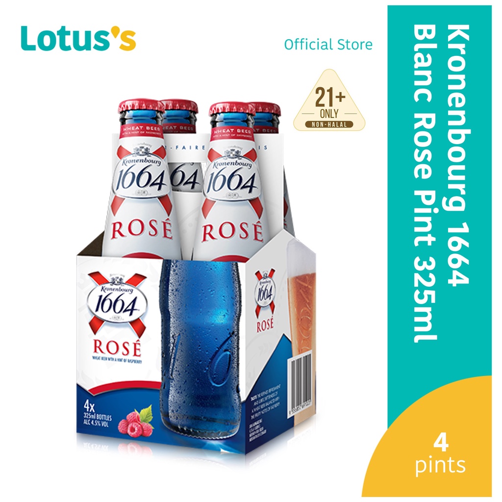Kronenbourg 1664 Blanc Rose Pint (4 x 325ml) | Shopee Malaysia