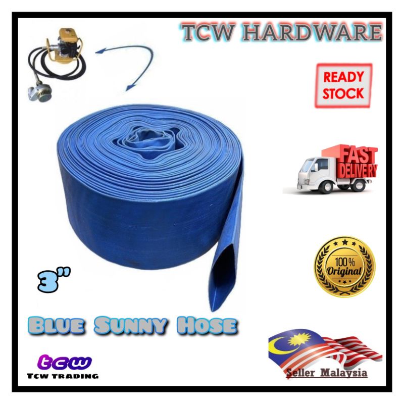 BLUE SUNNY HOSE / WATER DISCHARGE HOSE / DELIVERY HOSE LOOSE CUT PER ...