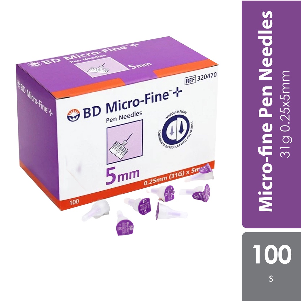BD Micro Fine Pen Needles 0.25mm (31G) x 5mm (100s) | Shopee Malaysia