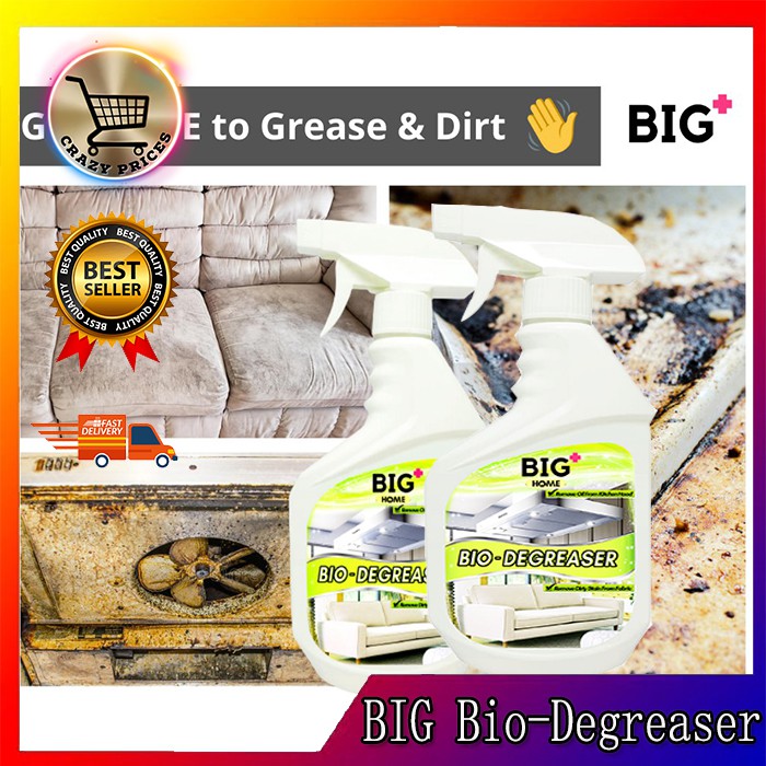 BIG Bio Degreaser 500ml Oven Stove Kitchen Cleaner Spray Kitchen Hood ...