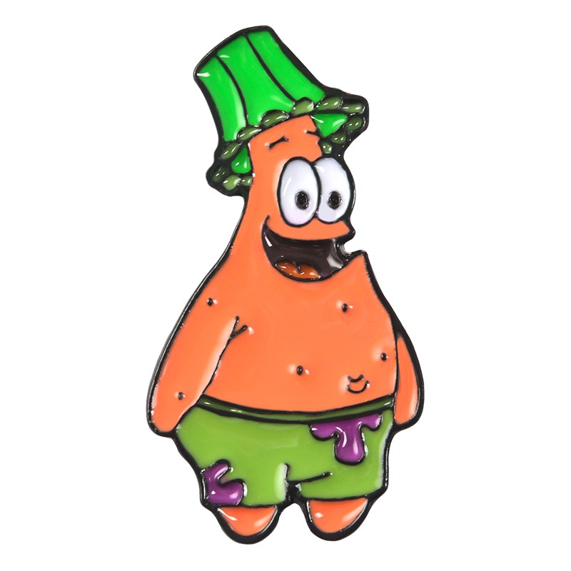 Cartoon Jewelry Spongebob Squarepants Patrick Star Doodle Bob Enamel ...