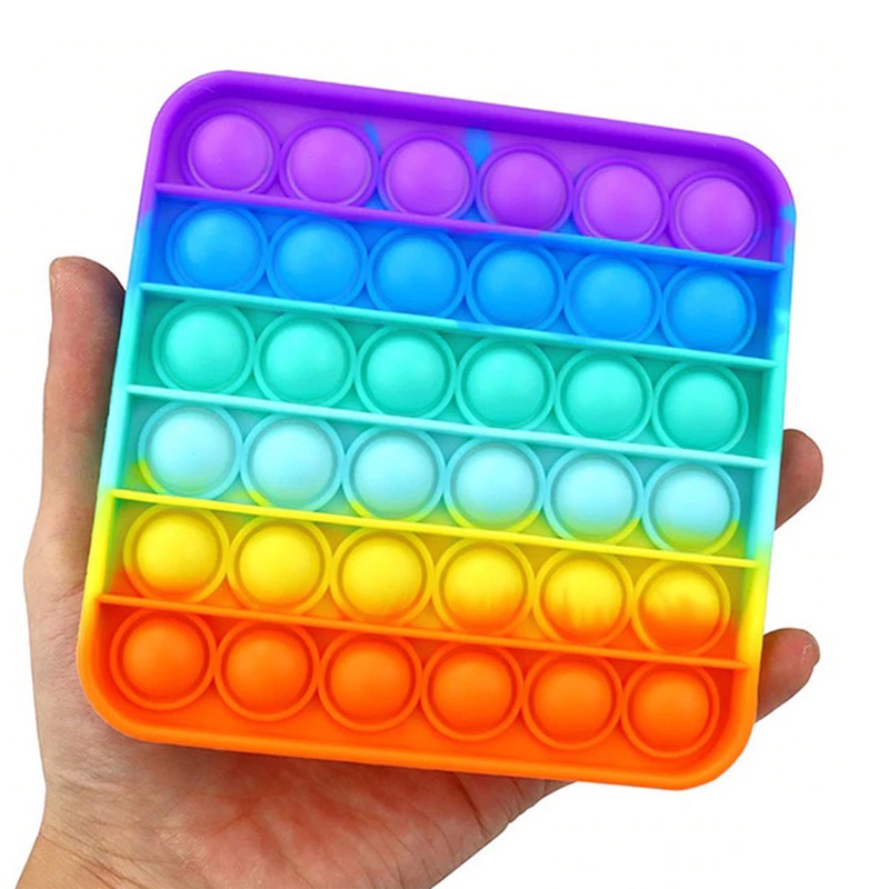 Pop It Jumbo Mini Rainbow Unicorn Among Us Fidget Toy Push Ori Rainbow 9190