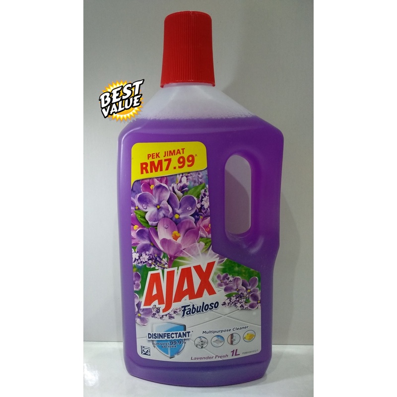 Ajax Fabuloso Floor Cleaner Bottle (1L) Ajax 抹地水 Pencuci lantai ...